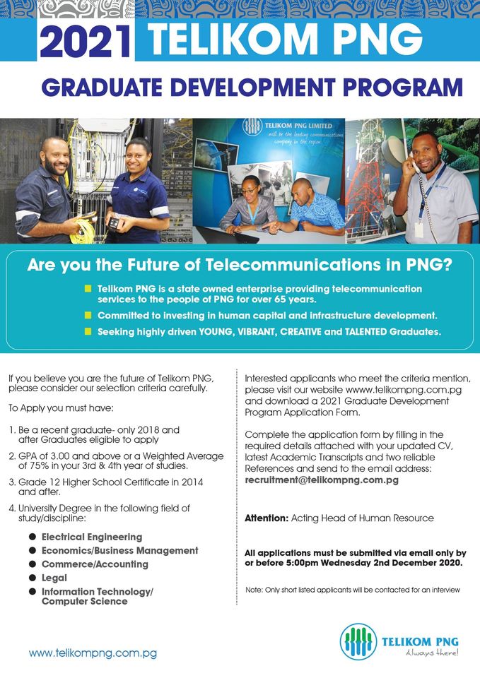Telikom PNG Graduate Development Program - Tech Pacific