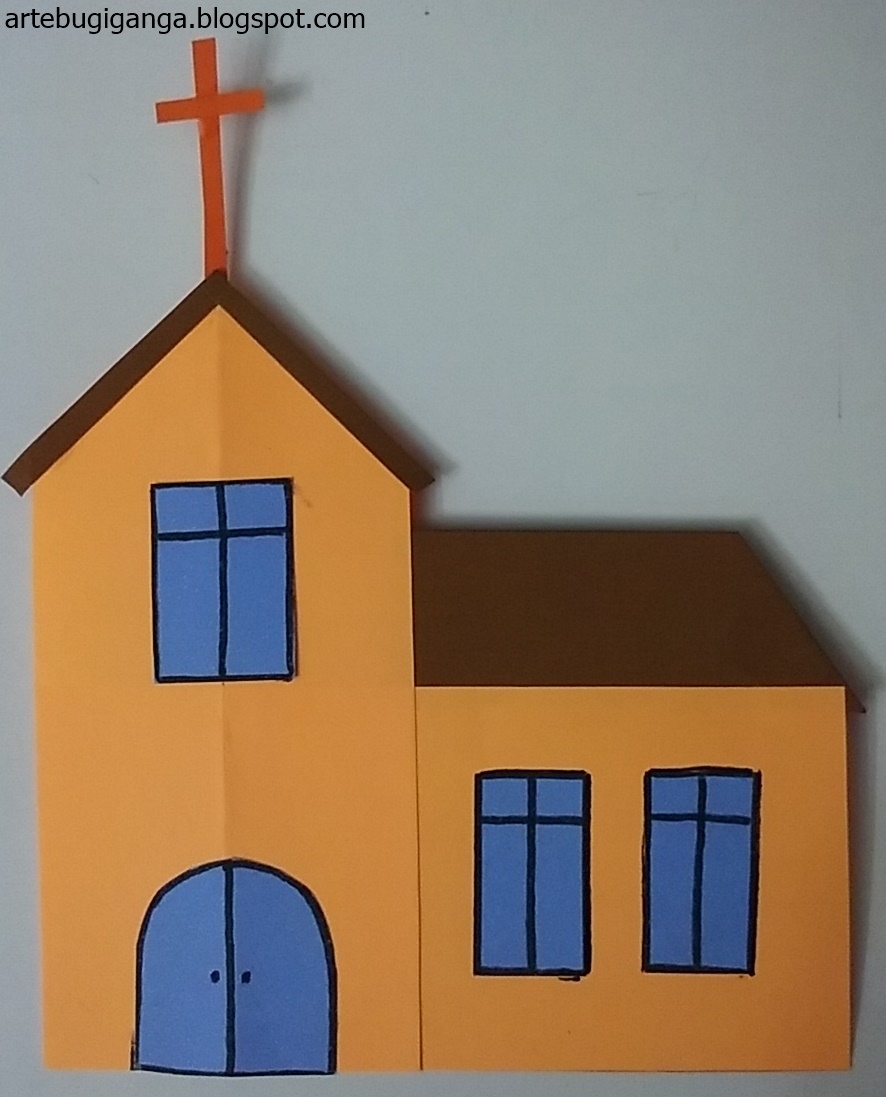 ARTE BUGIGANGA: Letra I - dobradura igreja
