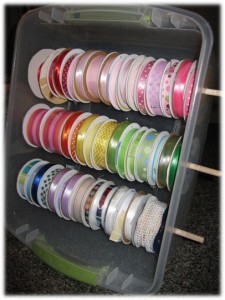 By NickiG: Creative Ribbon Storage
