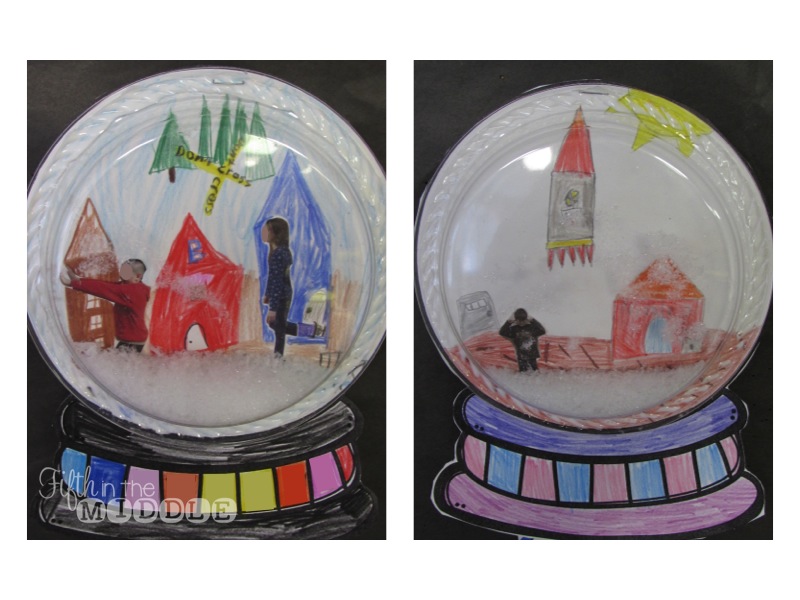 Fifth Grade Freebies: Snow Globe Creative Writing and Craft