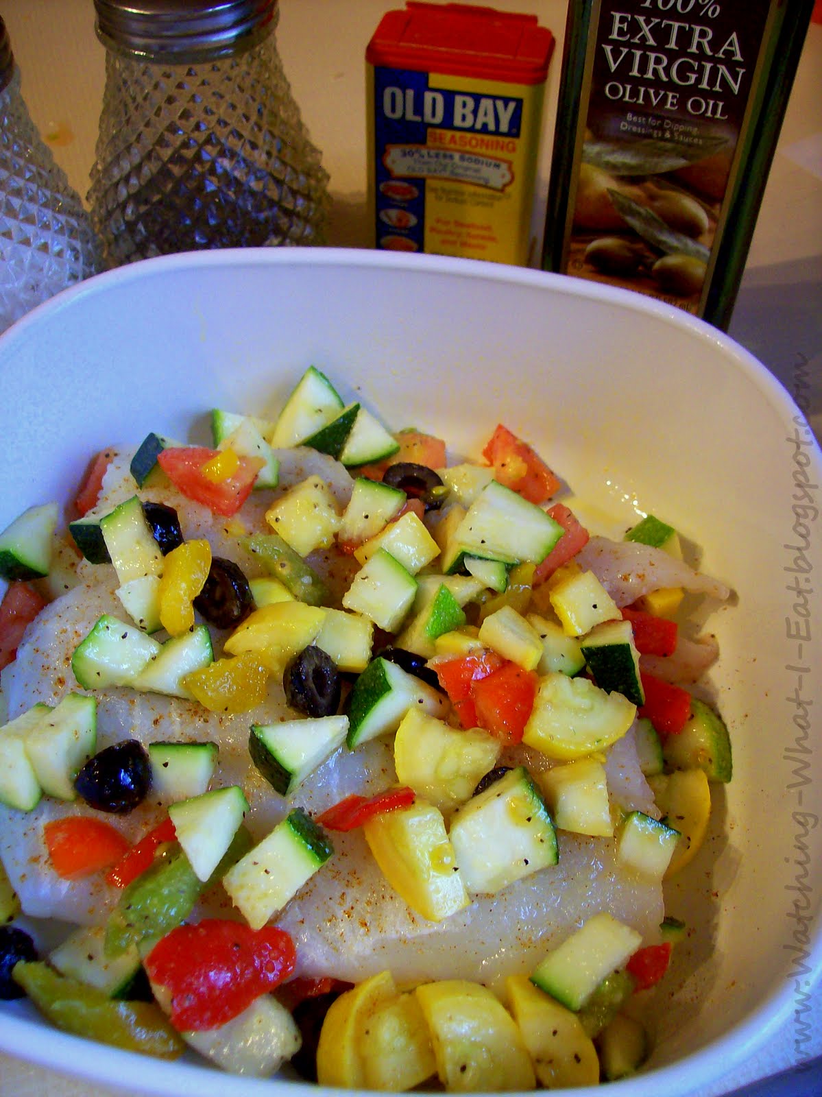 Watching What I Eat: Baked Cod with Summer Vegetables ~ Fish Friday