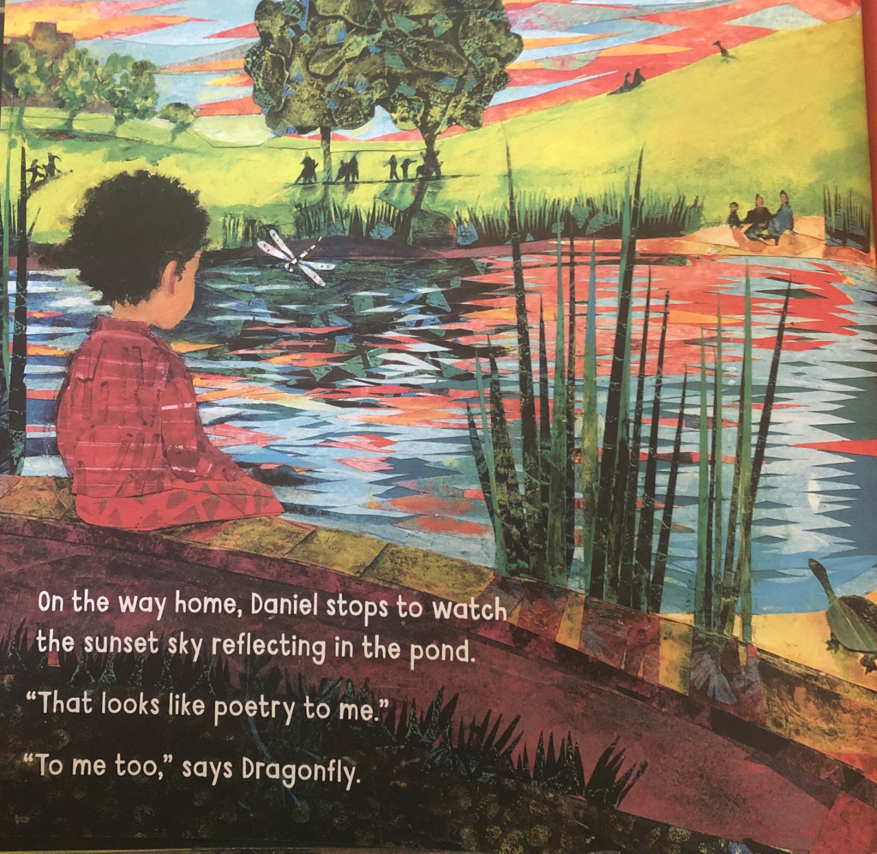 Momo celebrating time to read: Daniel finds a poem by Micha Archer