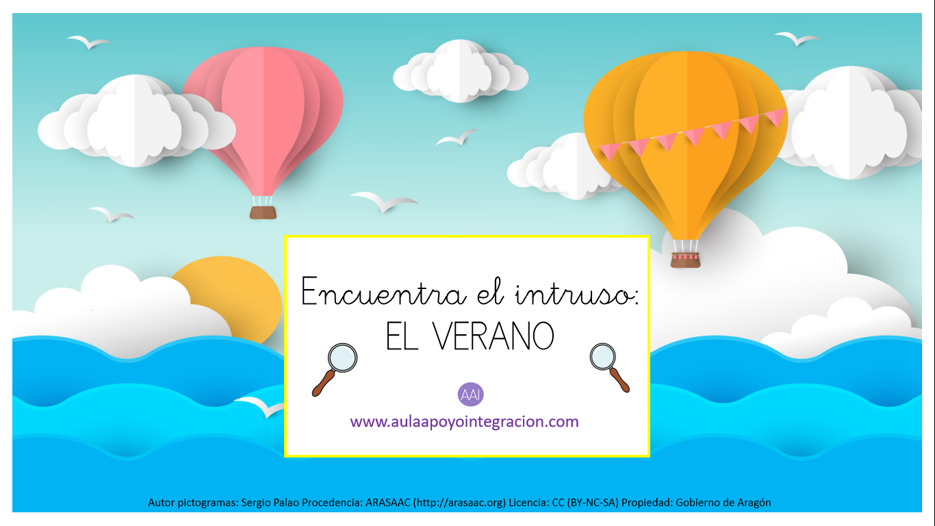 Encuentra el intruso: el verano