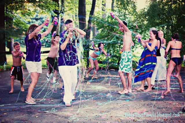 Wordless Wednesday - Silly String War - Totus Tuus Family & Catholic ...