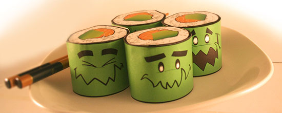 Sushi Stackers Papercrafts | Paperized Crafts