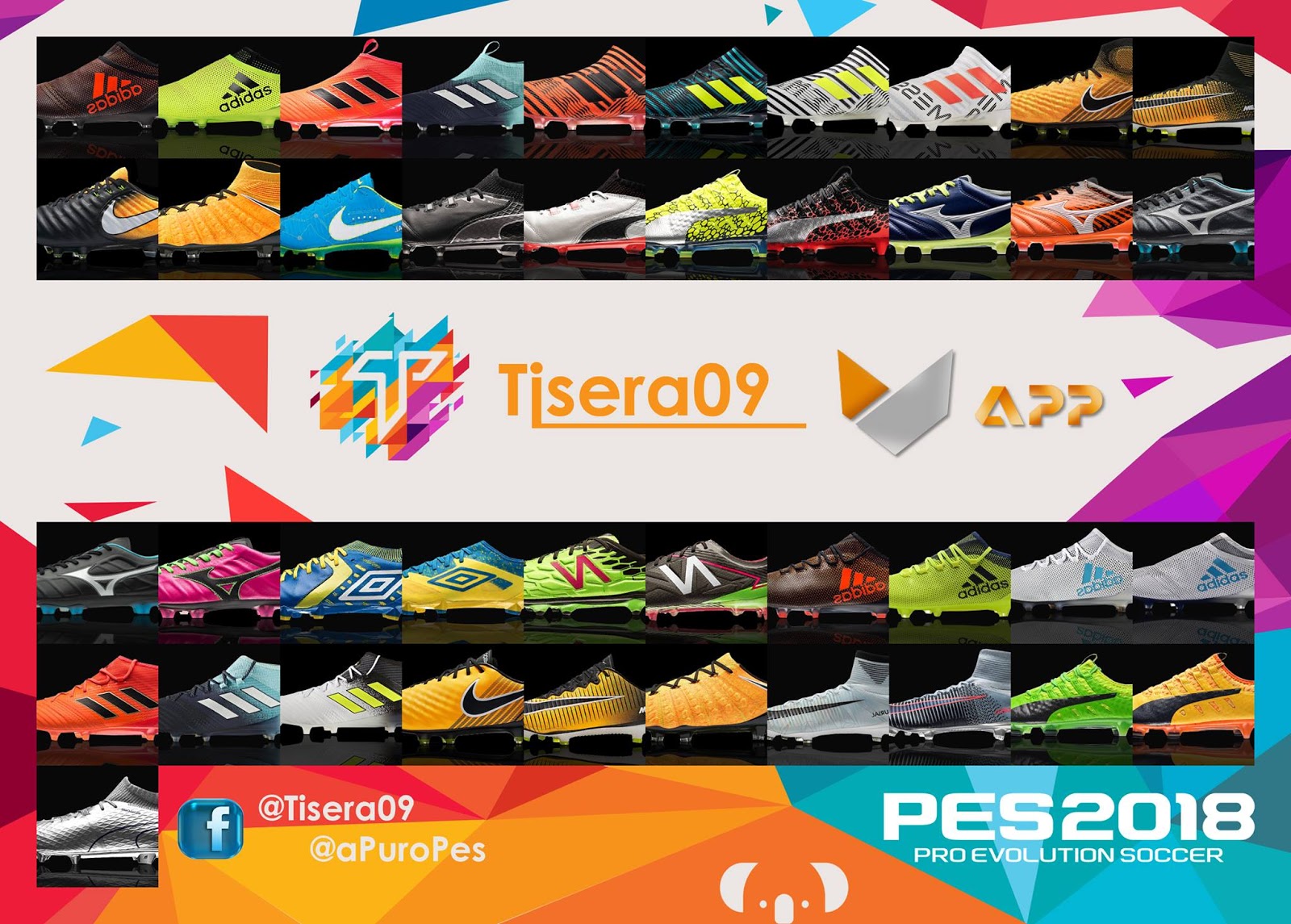 PES 2018 Boot Pack v1 by Tisera09 Boots and Gloves + FIX - Pes-Moder
