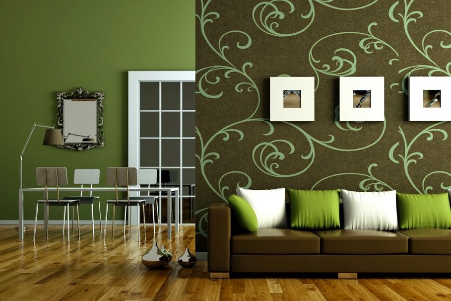 Salas en verde y marrón