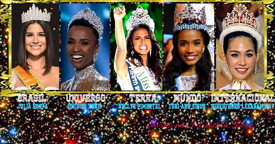 MISSES NA PASSARELA: AS MISSES DO ANO DE 2019