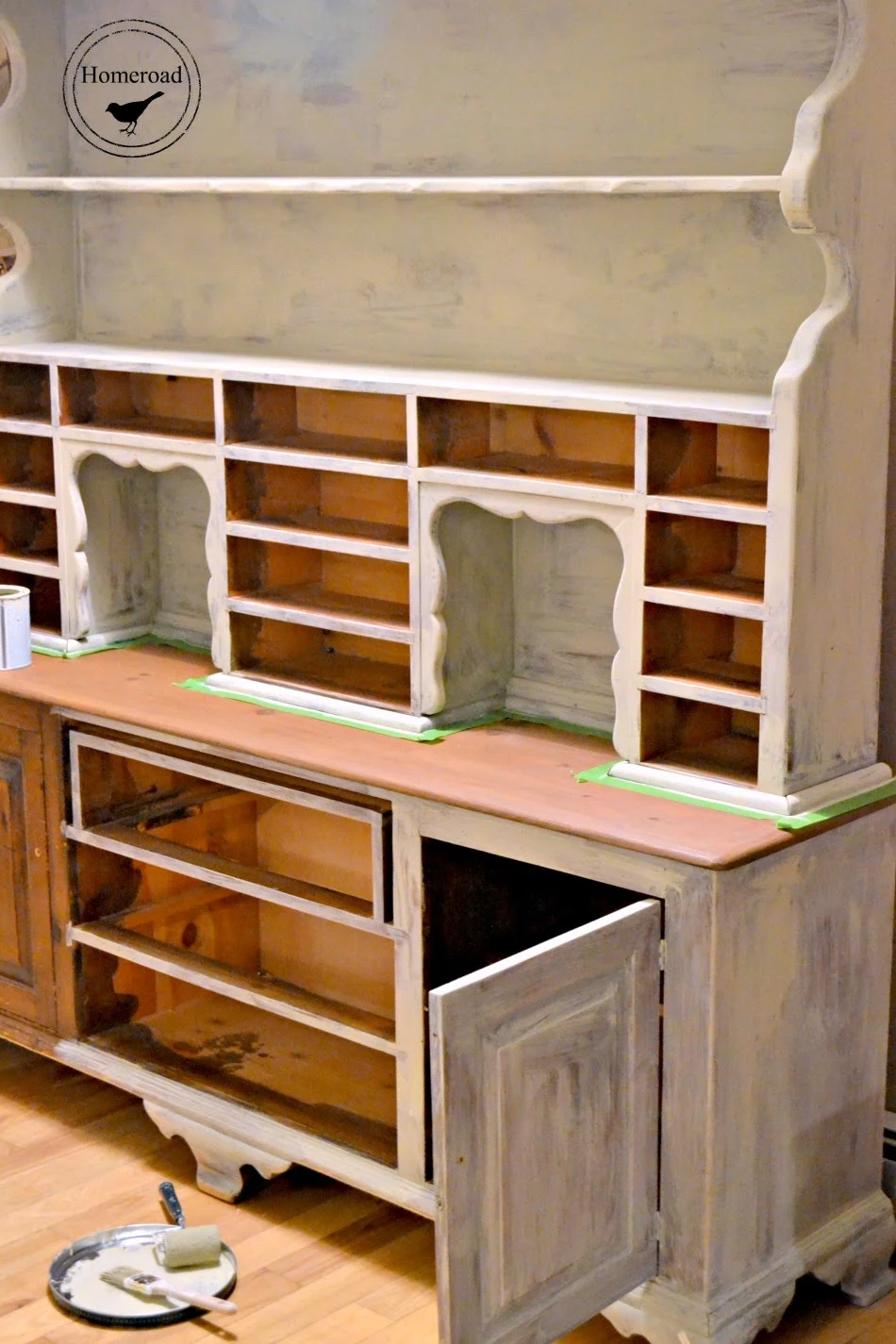 My Giant Painted Hutch is Finished!