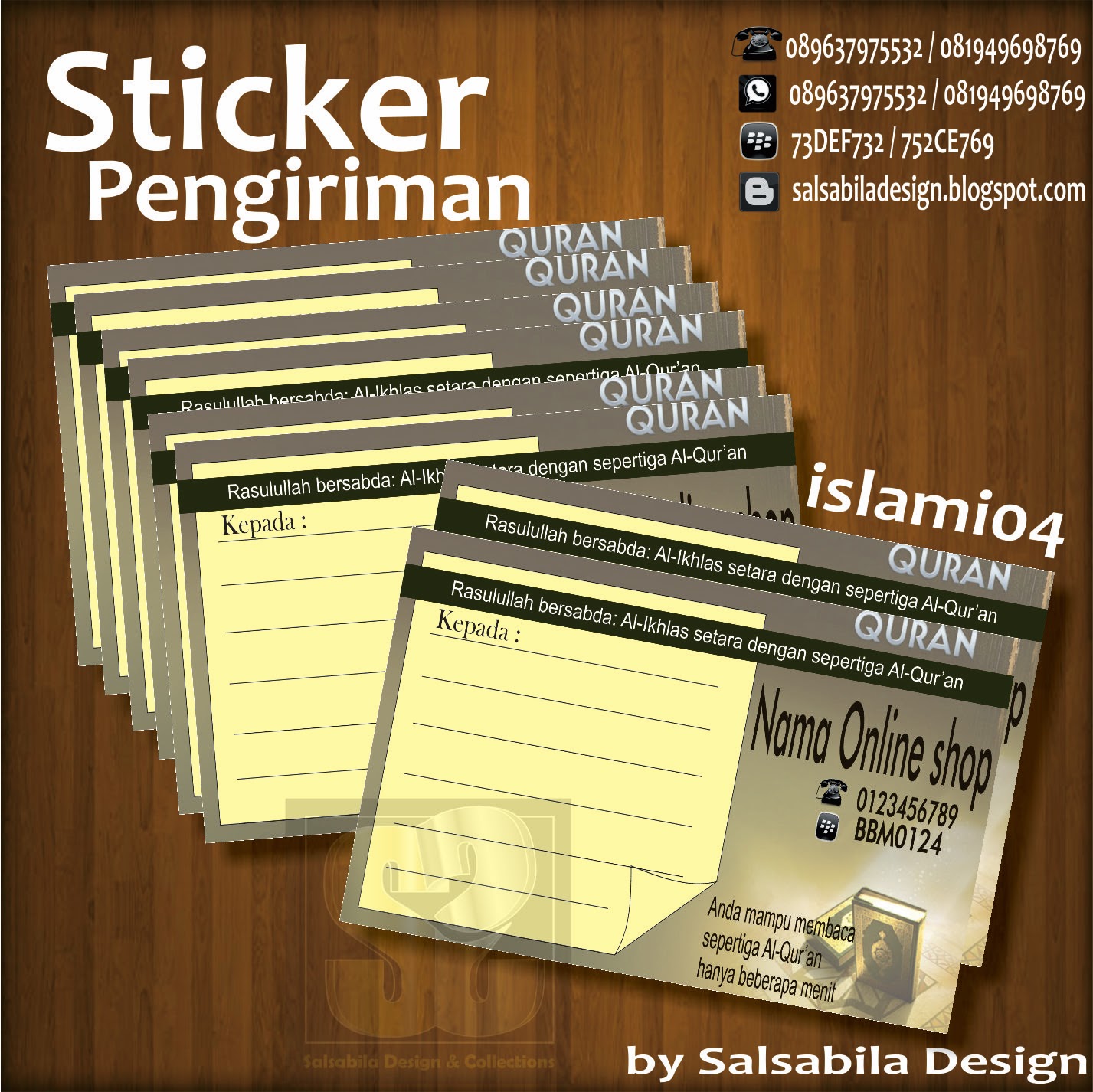 Sticker / Label Pengiriman Motif Islami ~ Jasa Desain & Percetakan ...