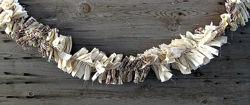 Hand-Made Holiday: Fabric Scrap Garland - Finding Silver Pennies