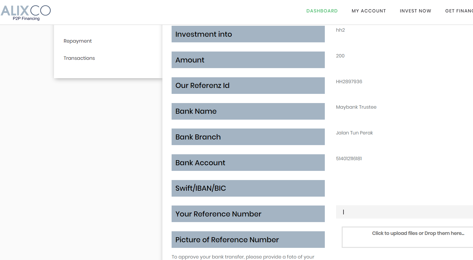 Alixco P2P Peer to Peer Lending and Financing