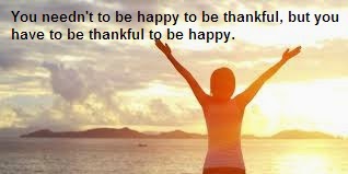 You Have To Be Thankful To Be Happy | Quotes and Sayings
