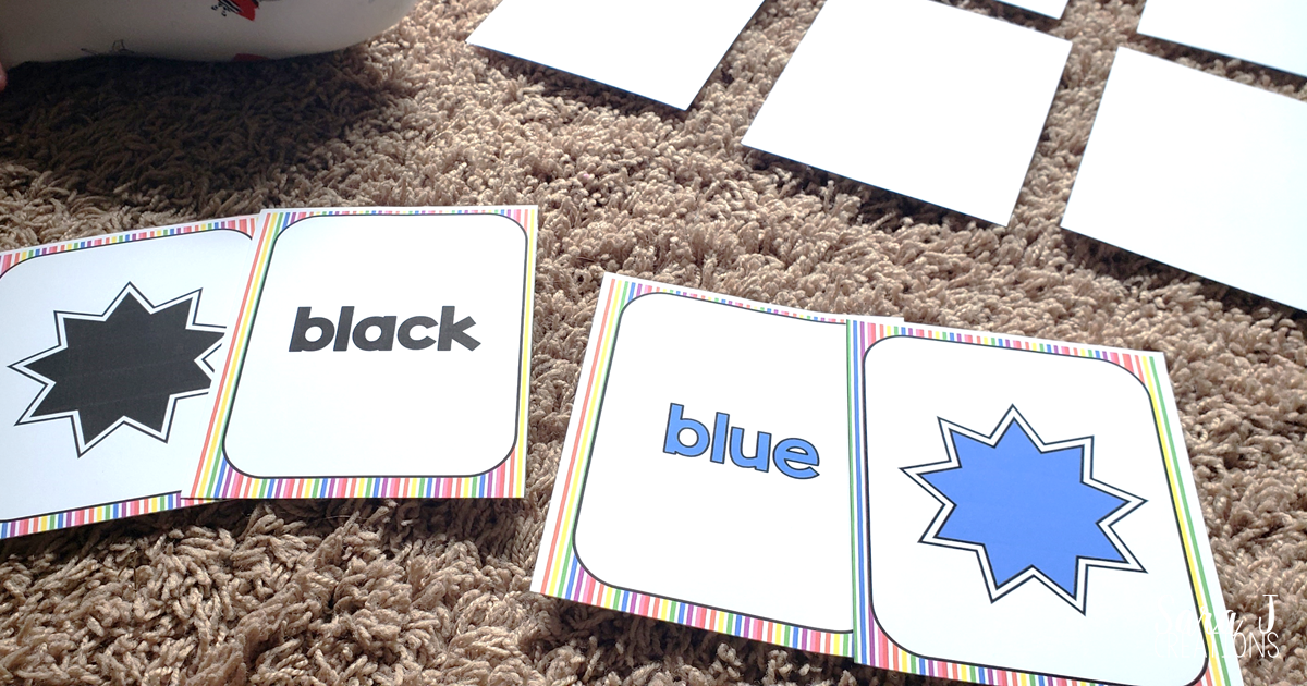 Learning Colors Memory Game | Sara J Creations