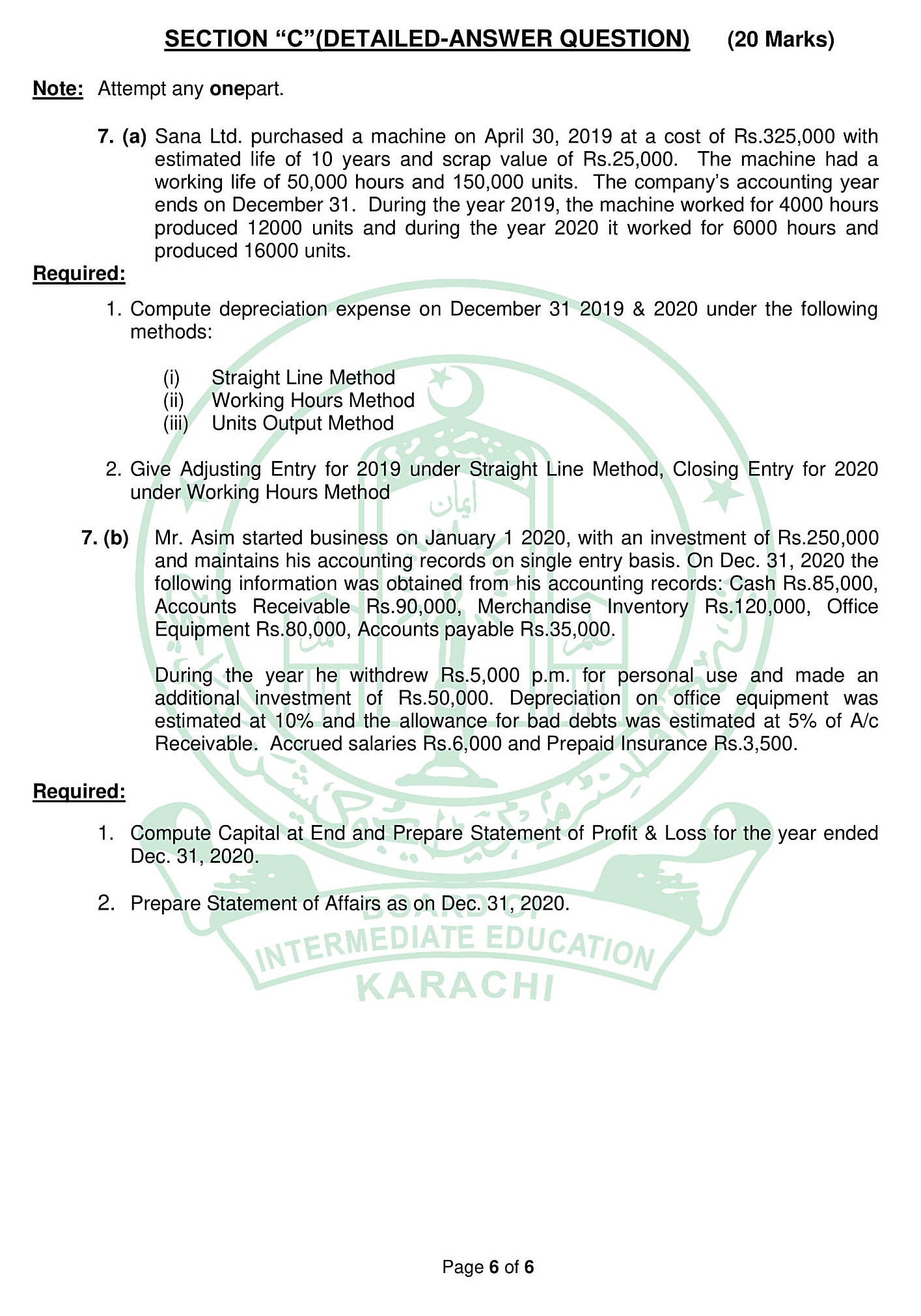 Education Is The Key To Success: Accounting - Paper 2 - For Class ICOM ...