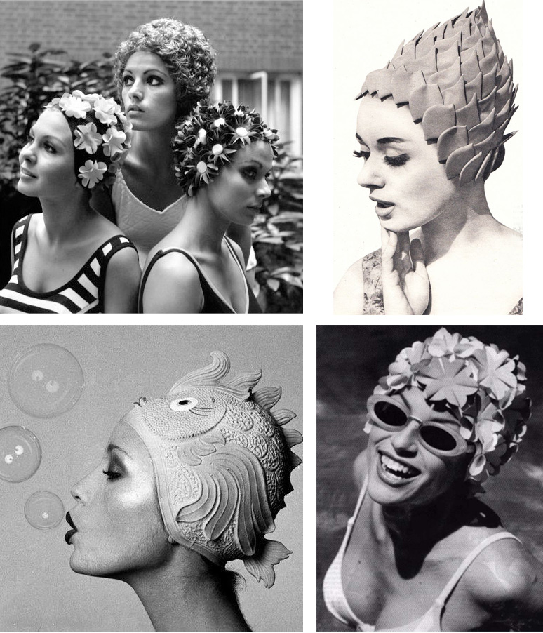 scostumista: GLAMOUR SWIMMING CAPS
