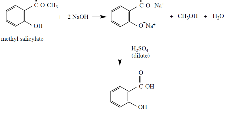Chemistry for You: HYDROLYSIS OF METHYL SALICYLATE