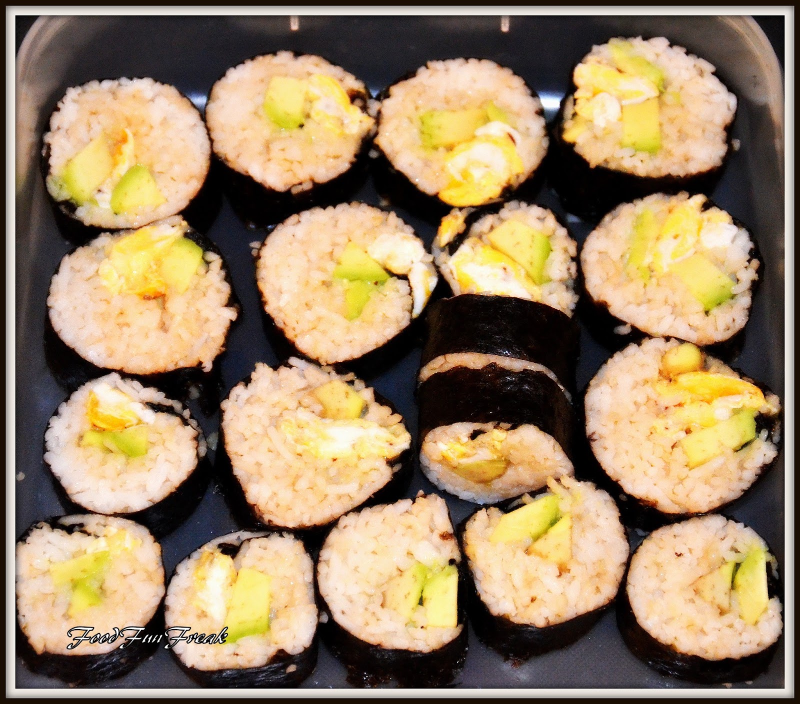 Avocado Egg Sushi rolls ~ Food Fun Freak
