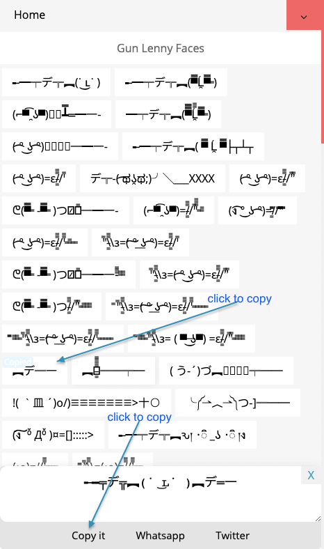 Gun Lenny Faces - Copy Online ╾━╤デ╦︻( ̿Ĺ̯ ̿ ̿) Gun Text Faces