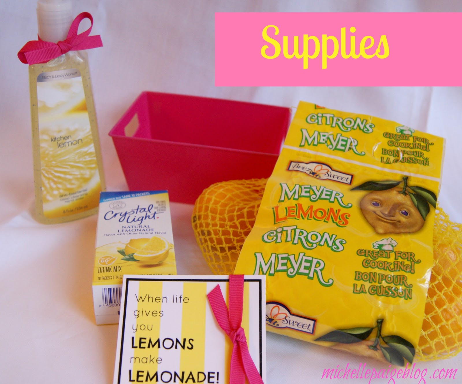 michelle paige blogs: Cheer Up Gifts- Lemons to Lemonade and Sunshine