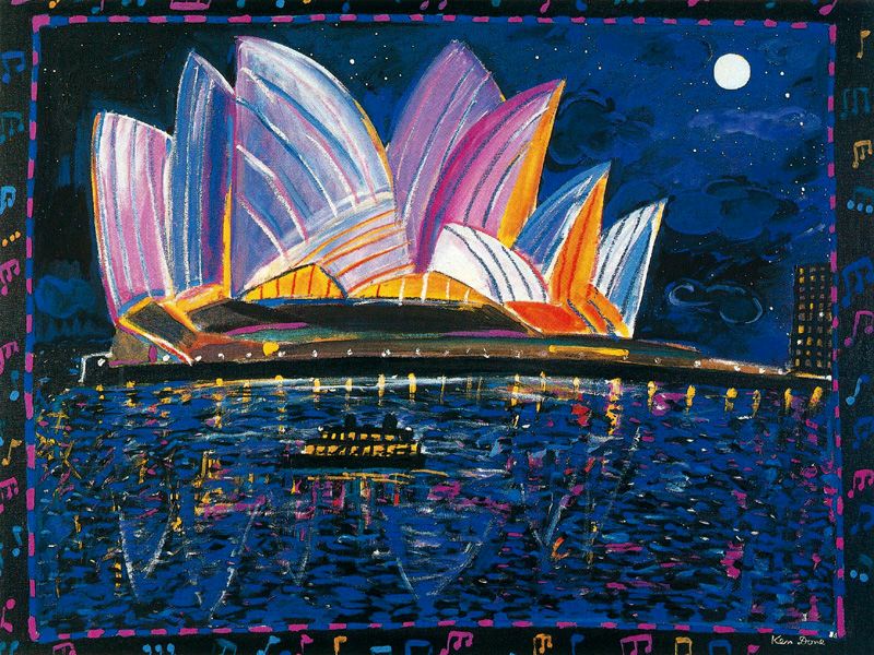 Painting of Ken Done artist, Ken Done paintings