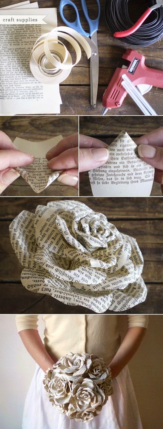 Craft Project Ideas: DIY STORYBOOK PAPER ROSES