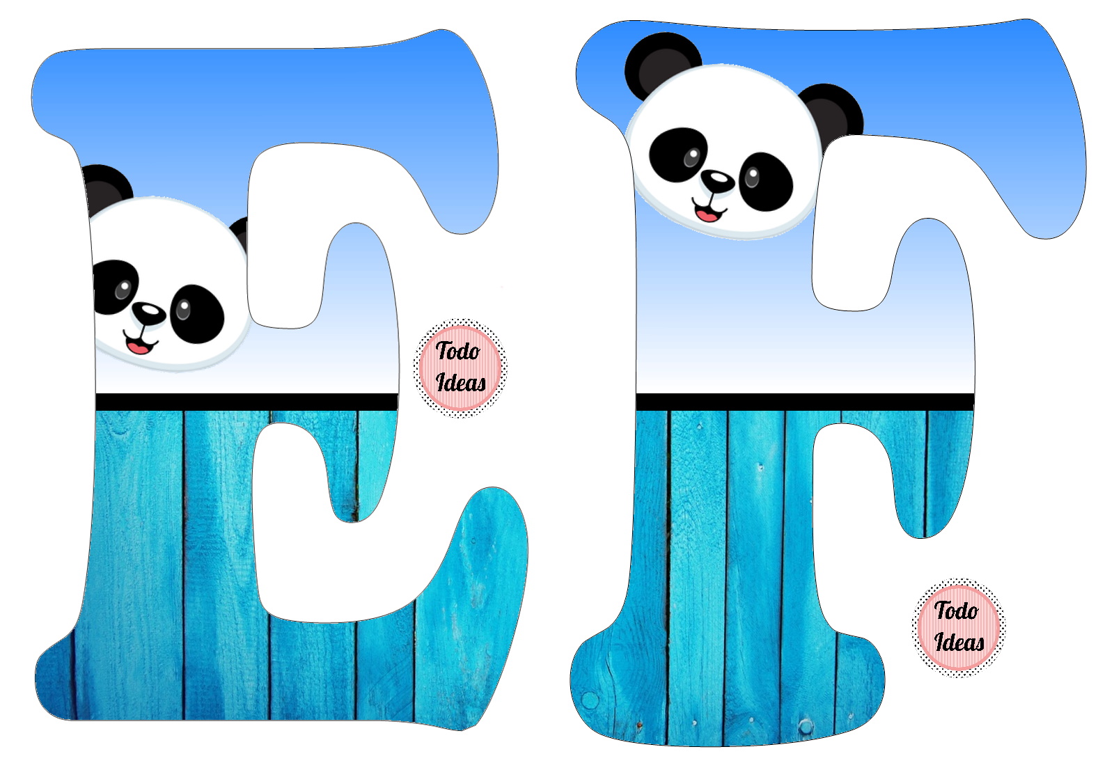 BLOG TODO IDEAS Y MAMI ES DIVERTIDA: ABECEDARIO PANDAS NIÑO Y NIÑA