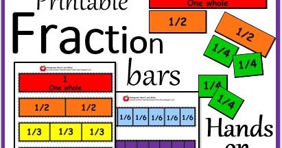 Printable Fraction Bars ~ Hands on Learning