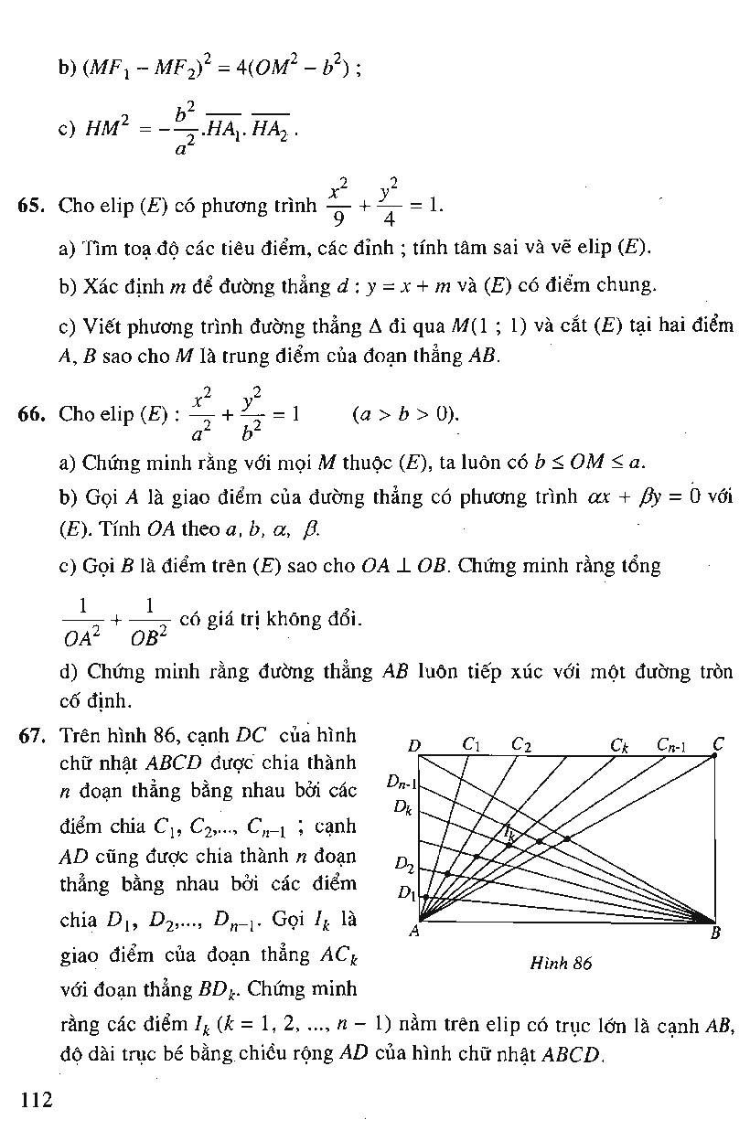 Bài Tập Hình Học 10 Nâng Cao - Bài 5: Đường elip - Sách Giáo Khoa | Sách Giải Bài Tập | SGK ...