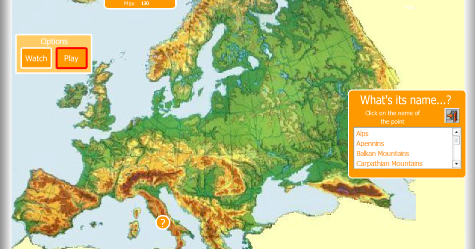 Map Of Europe With Landforms - Map