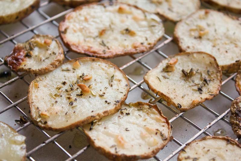 A Less Processed Life: What's On the Side: Oven-Baked Potato Crisps