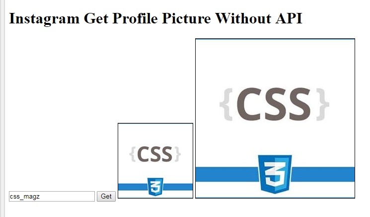 Get Instagram Profile Picture Without Instagarm API - Css-Magz