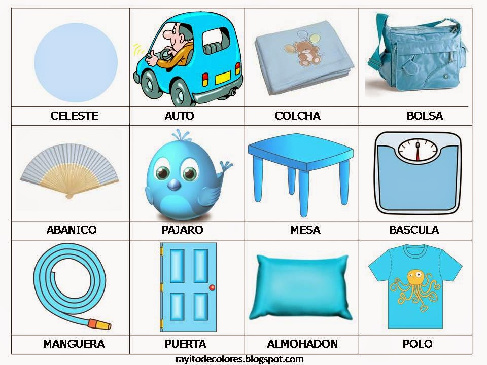 INFANTILES DE ANA V.: LOS COLORES: EL COLOR AZUL