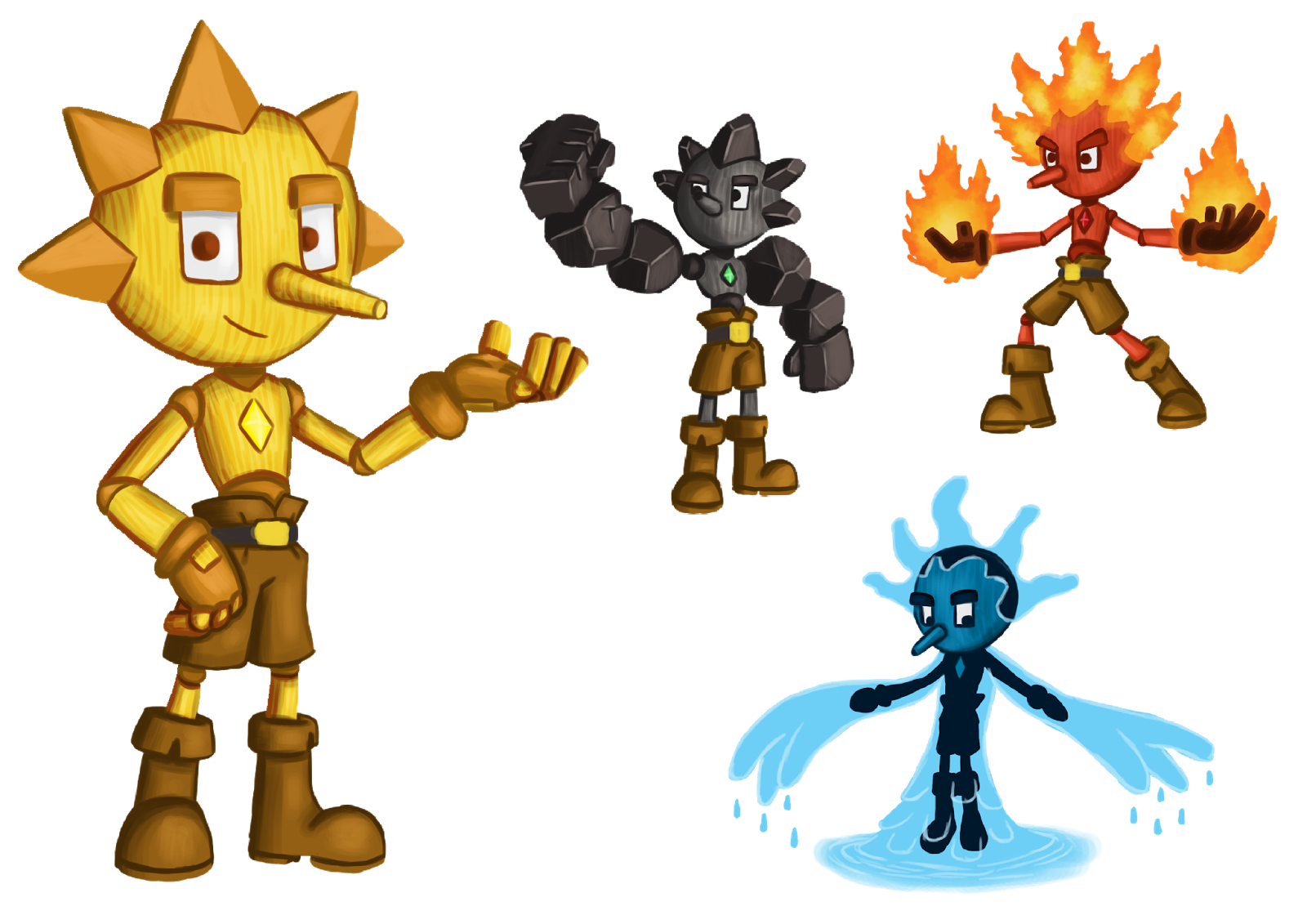 Sean Gannon MA Games Design: Final Project: Platformer Character #5- Helio