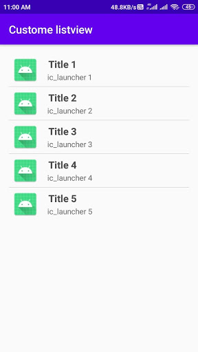 Custom Listview With Image And Text In Android Example Android Tutorial