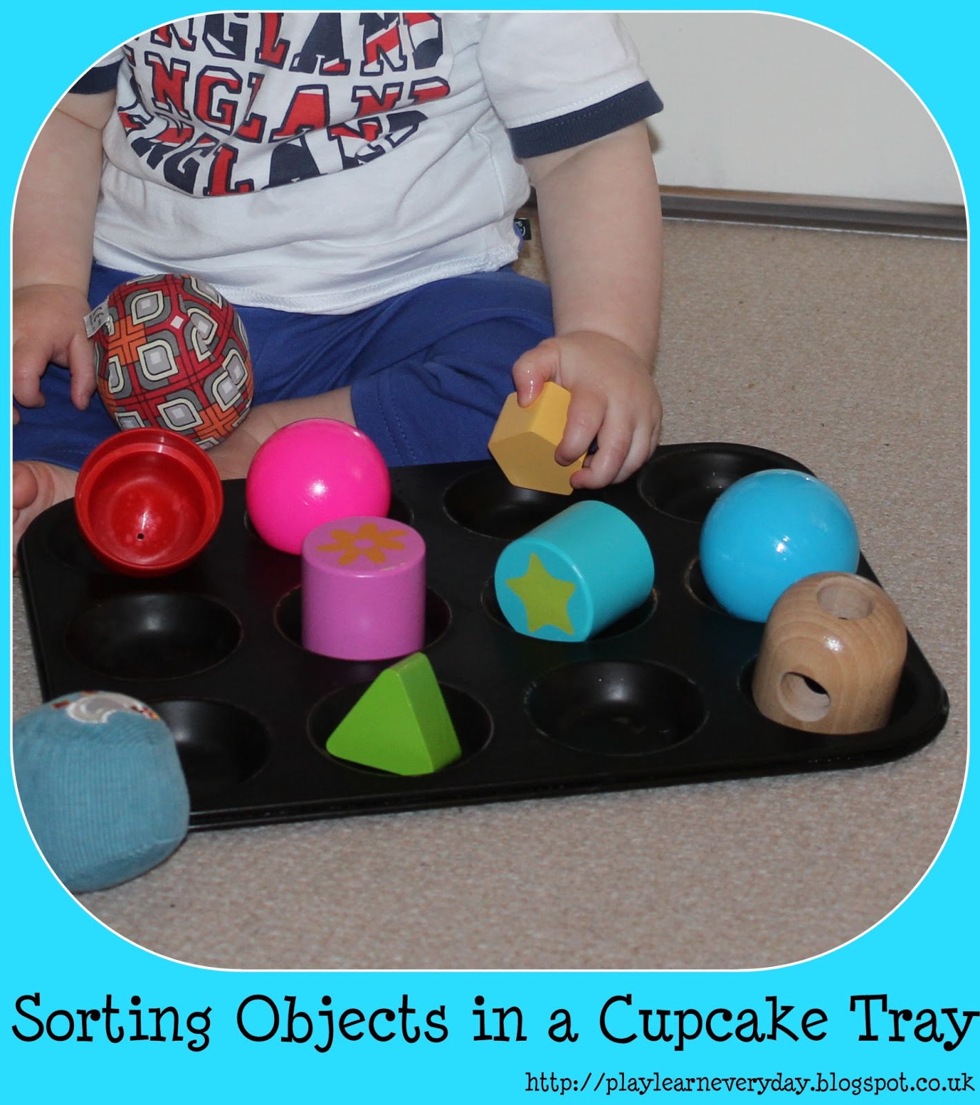 Sorting Objects in a Cupcake Tray - Play and Learn Every Day