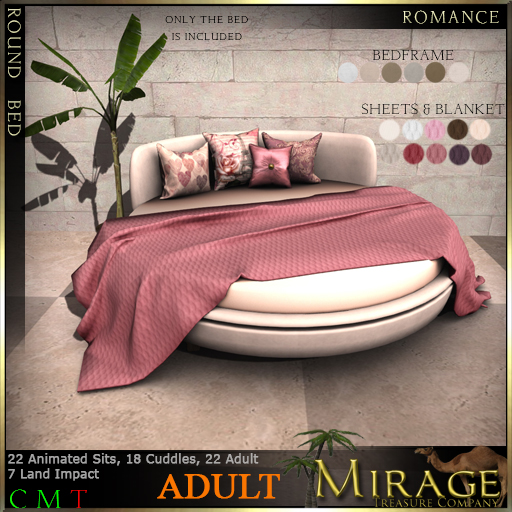 Mirage Treasure Co.: NEW!! Vintage Romance Round Beds