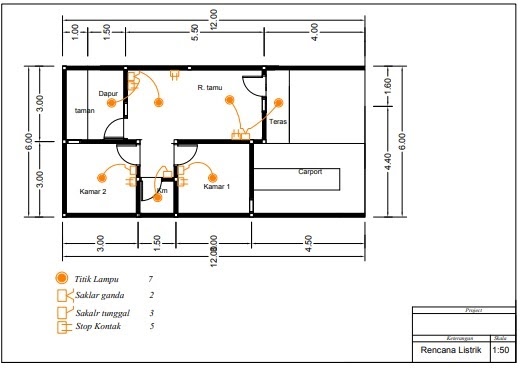 Jasa Gambar Kerja Denah Rencana Listrik Instalasi Titik Lampu - GAMBAR ...