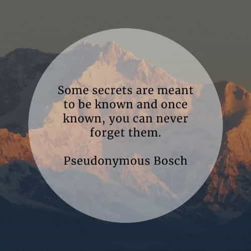 50 Secrets quotes that'll reveal the facts about the matter