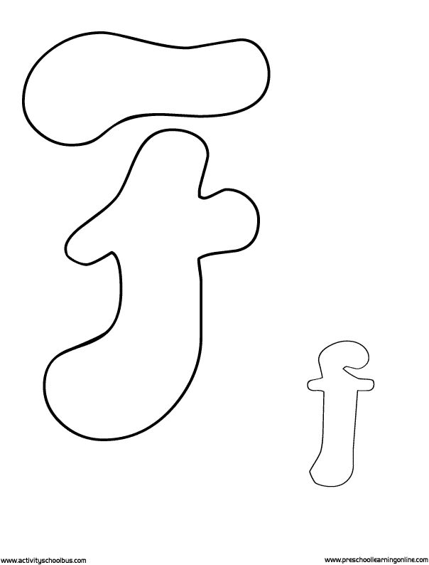 Bubble Letters F - Formal Letter