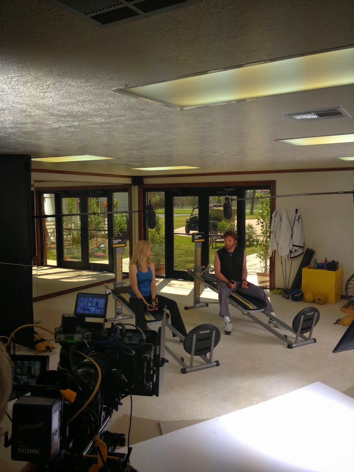 The Official Chuck Norris Blog: A photo from our latest Total Gym video ...