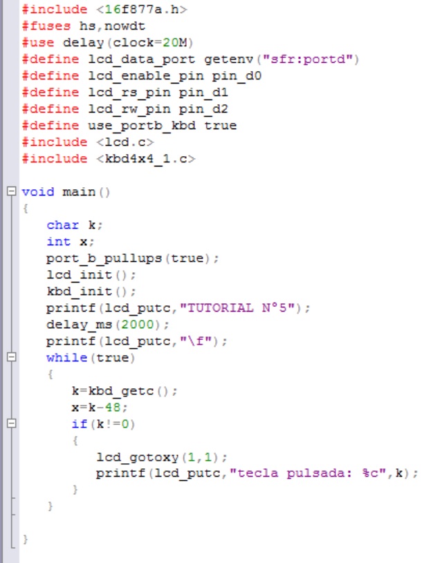 CCS Compiler (PIC C Compiler) - Teclado matricial ~ AprendiendoElectrónica