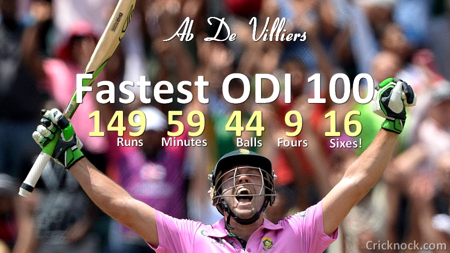 AB De Villiers Fastest 100 Of All Time - Cricket Lovers