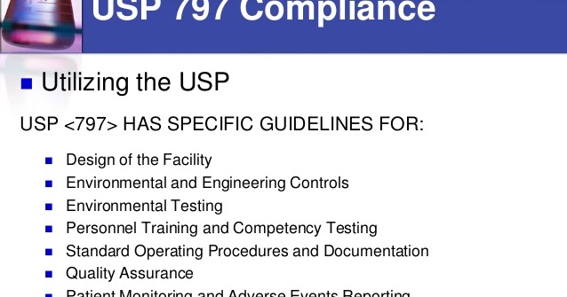 USP 797 Guidelines for Hospitals | Pharmacy Performance Improvement ...