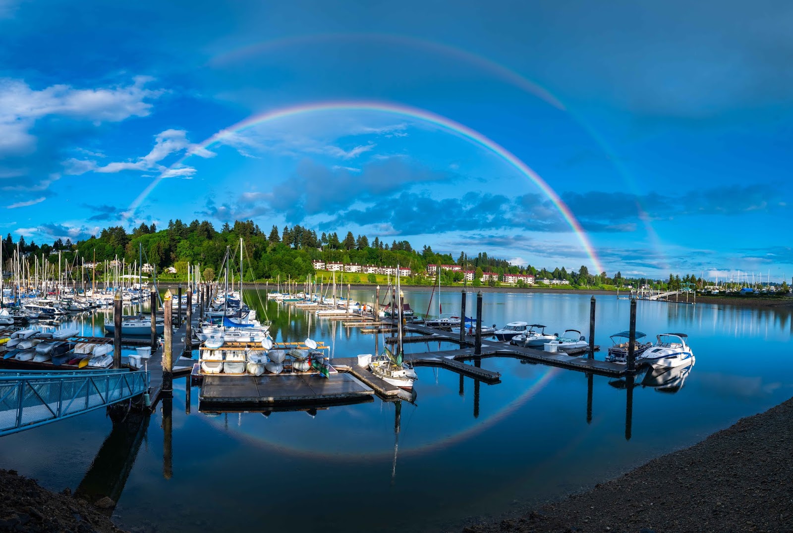 Illuminations from the attic: Priest Point Park and a Double Rainbow