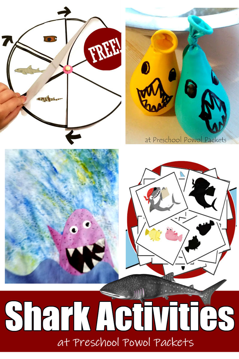 Shark Activities for Shark Theme & Fun Learning | Preschool Powol Packets