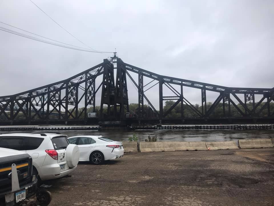 Industrial History: 1909 UP/C&NW Clinton, IA, RR Bridge over a Flooded ...