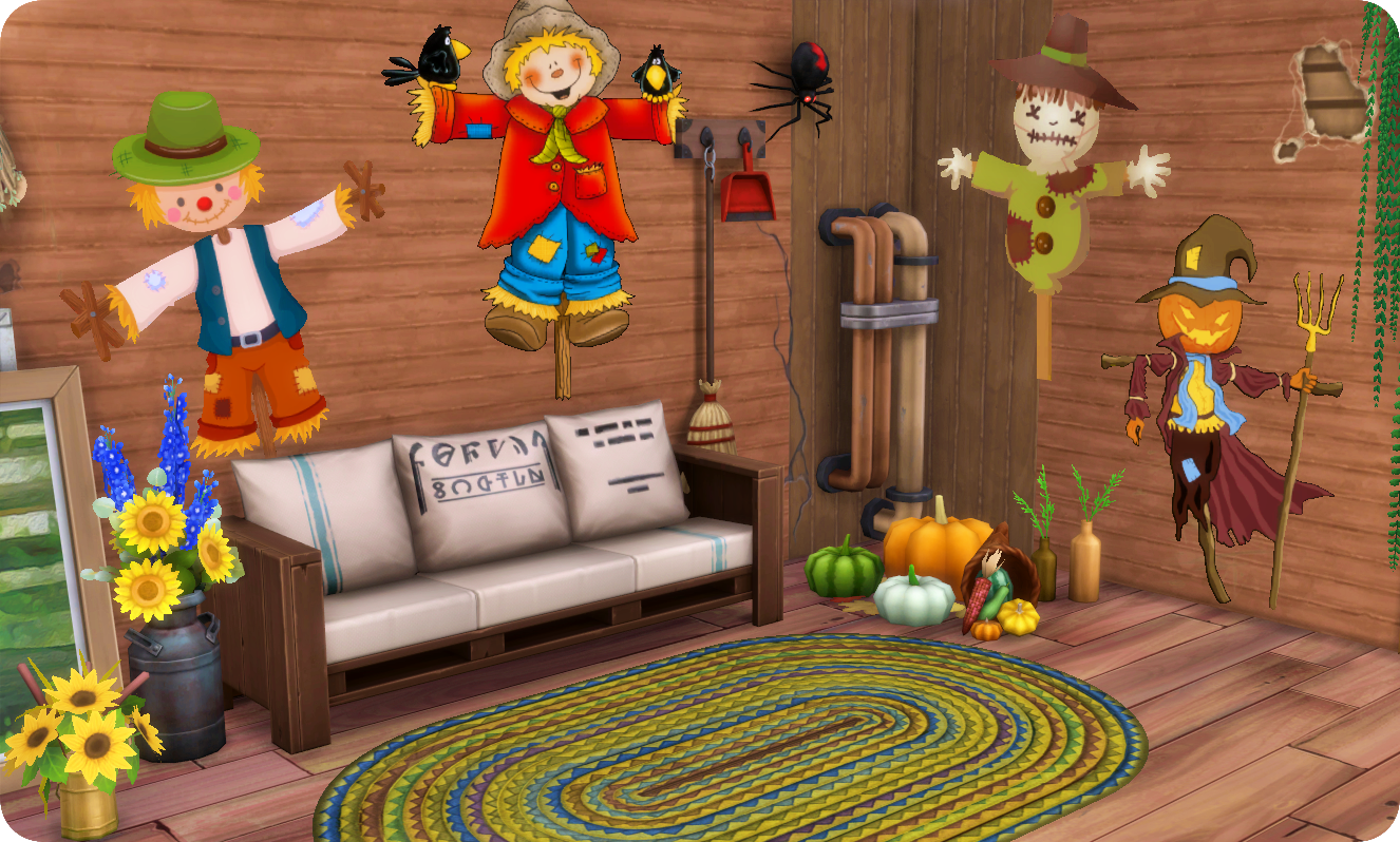 Annett's Sims 4 Welt: Wall Deco - Scarecrow