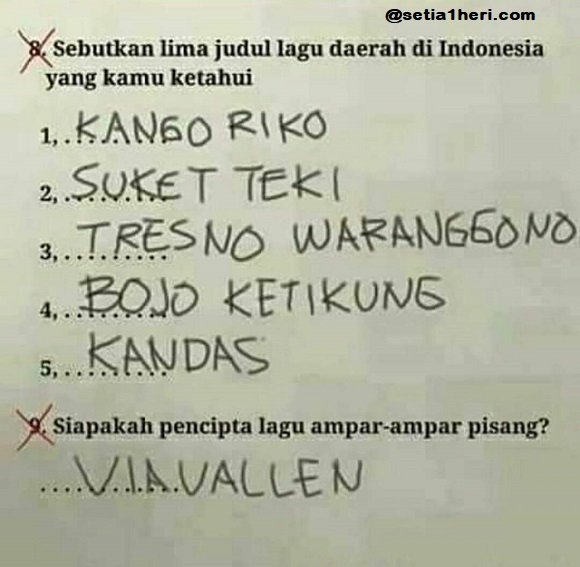 40 Gambar Lucu Jawaban Polos Dari Soal Ulangan Anak Sekolah - Meme ...