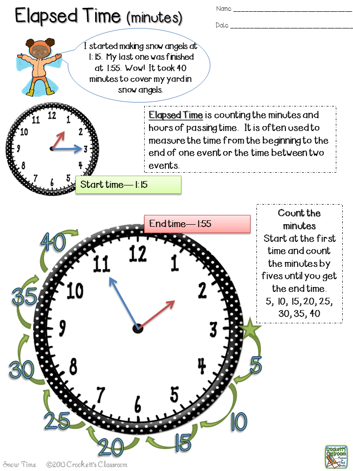 Snow Much Fun with Elapsed Time! - Crockett's Classroom